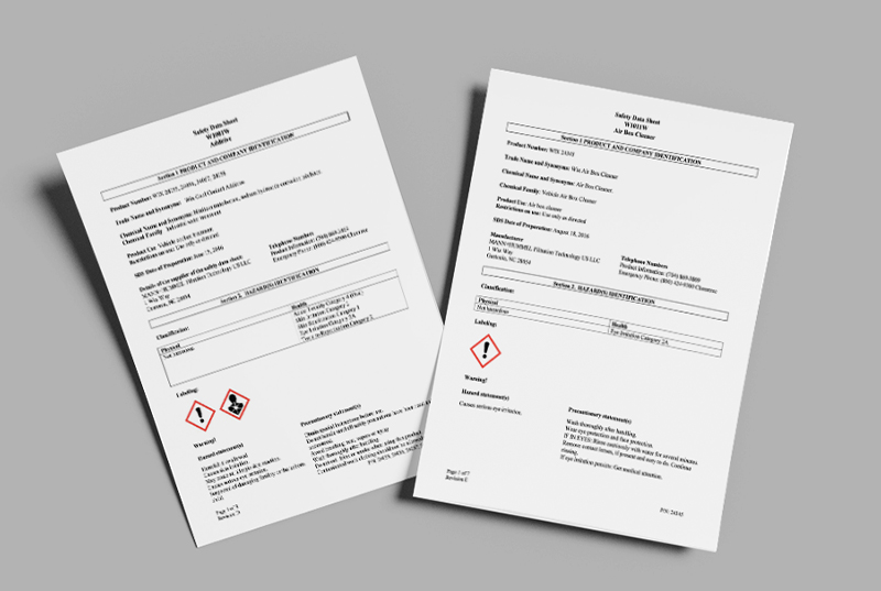 Safety Data Sheets (SDS)